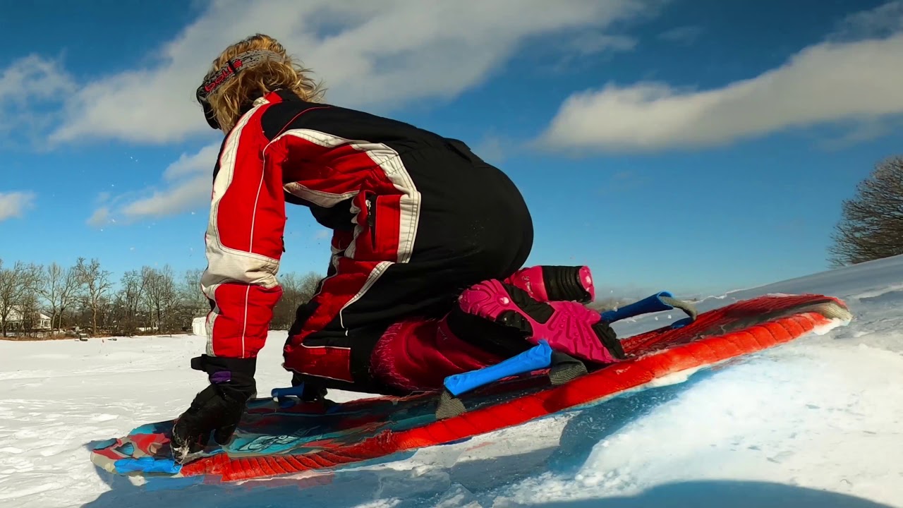 Sarah Sled Jump - YouTube