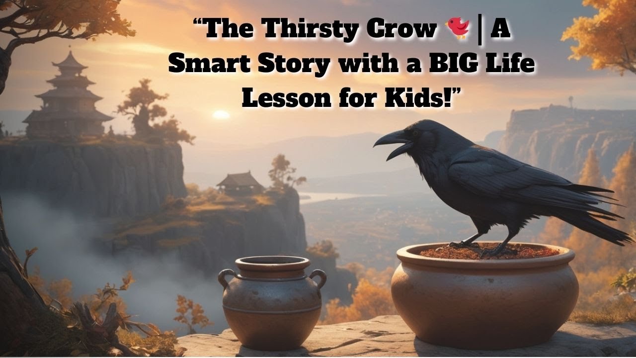 The Thirsty Crow 🐦 | A Smart Story with a BIG Life Lesson for Kids ...