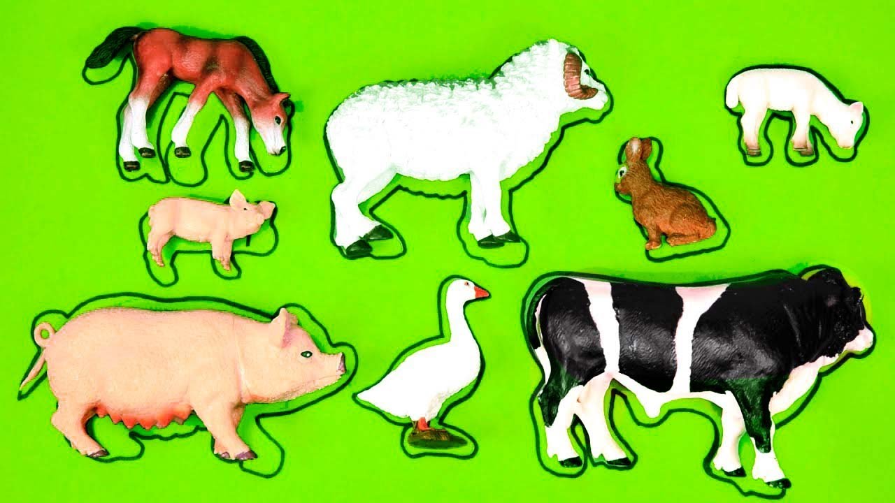 Learn Wild Zoo Farm Animals Matching For Kids, Tiger, Lion, Elephant ...