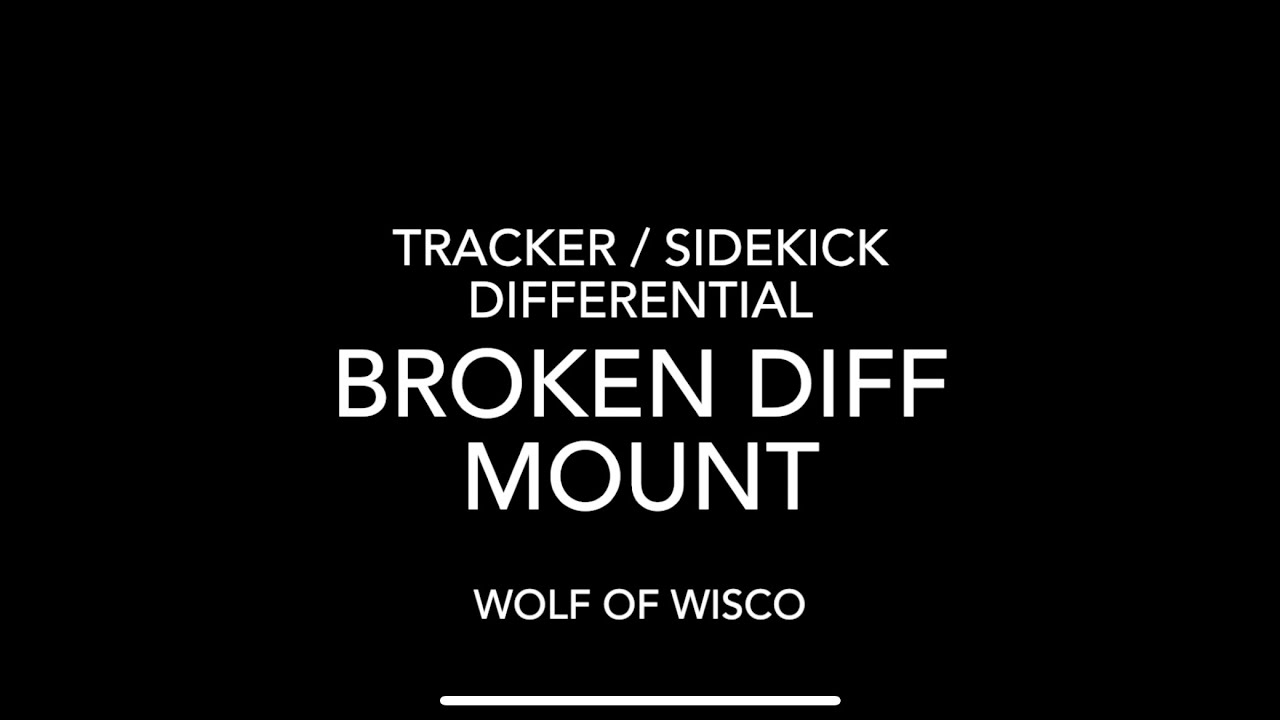 Geo Tracker broken differential mount - quick fix - YouTube