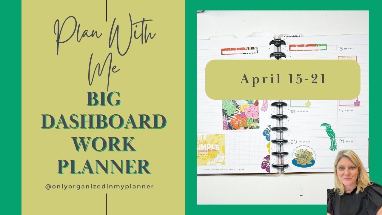 Plan with Me in My Work Planner for April 15-21 - YouTube
