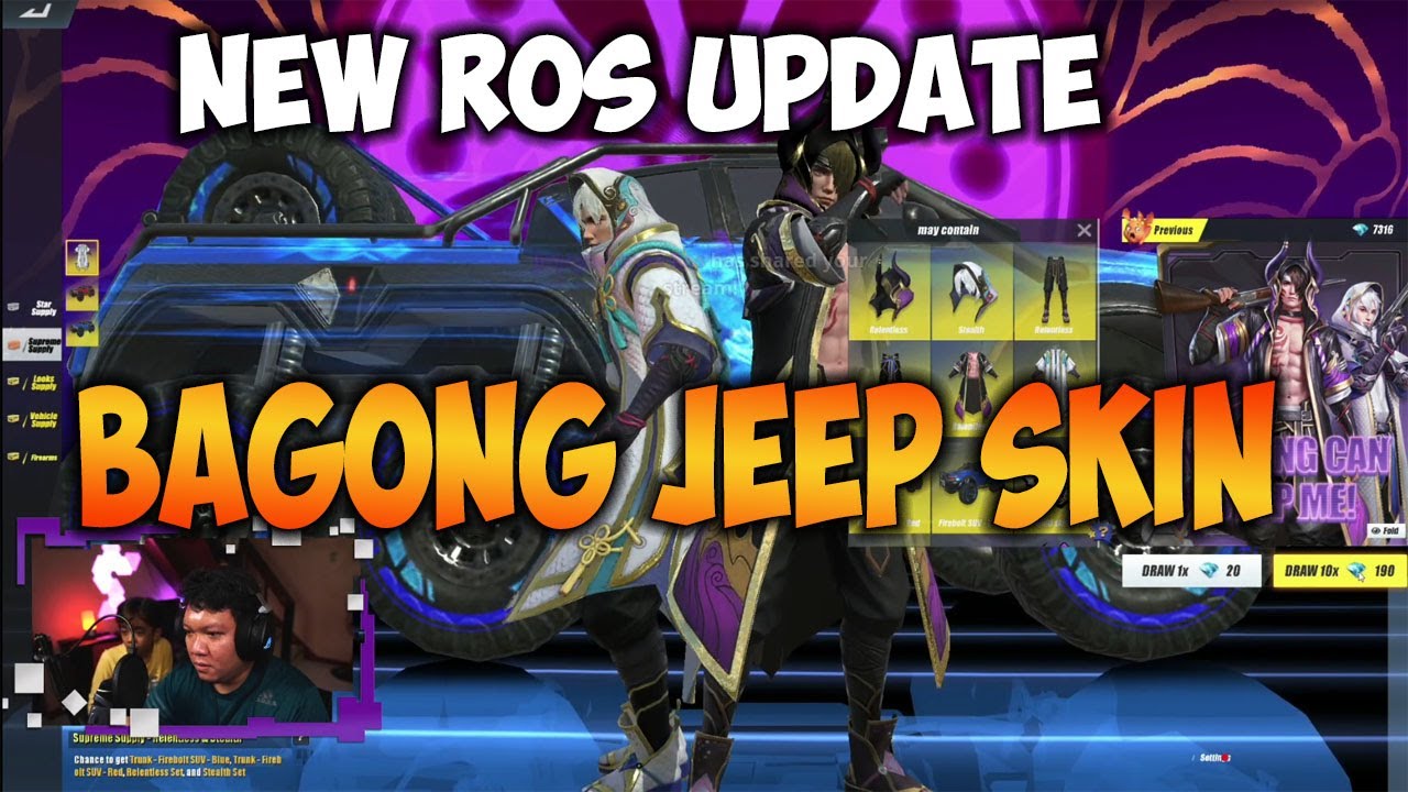 NEW ROS UPDATE FIREBOLT SUV SKIN [STEALTH RELENTESS] SUPREME SUPPLY 195 ...