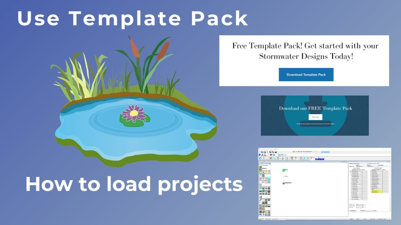 How to use our FREE TEMPLATE PACK in WWHM-SWMM - YouTube