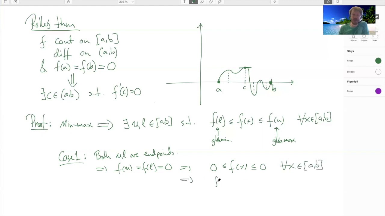 Proof of Rolle's theorem - YouTube