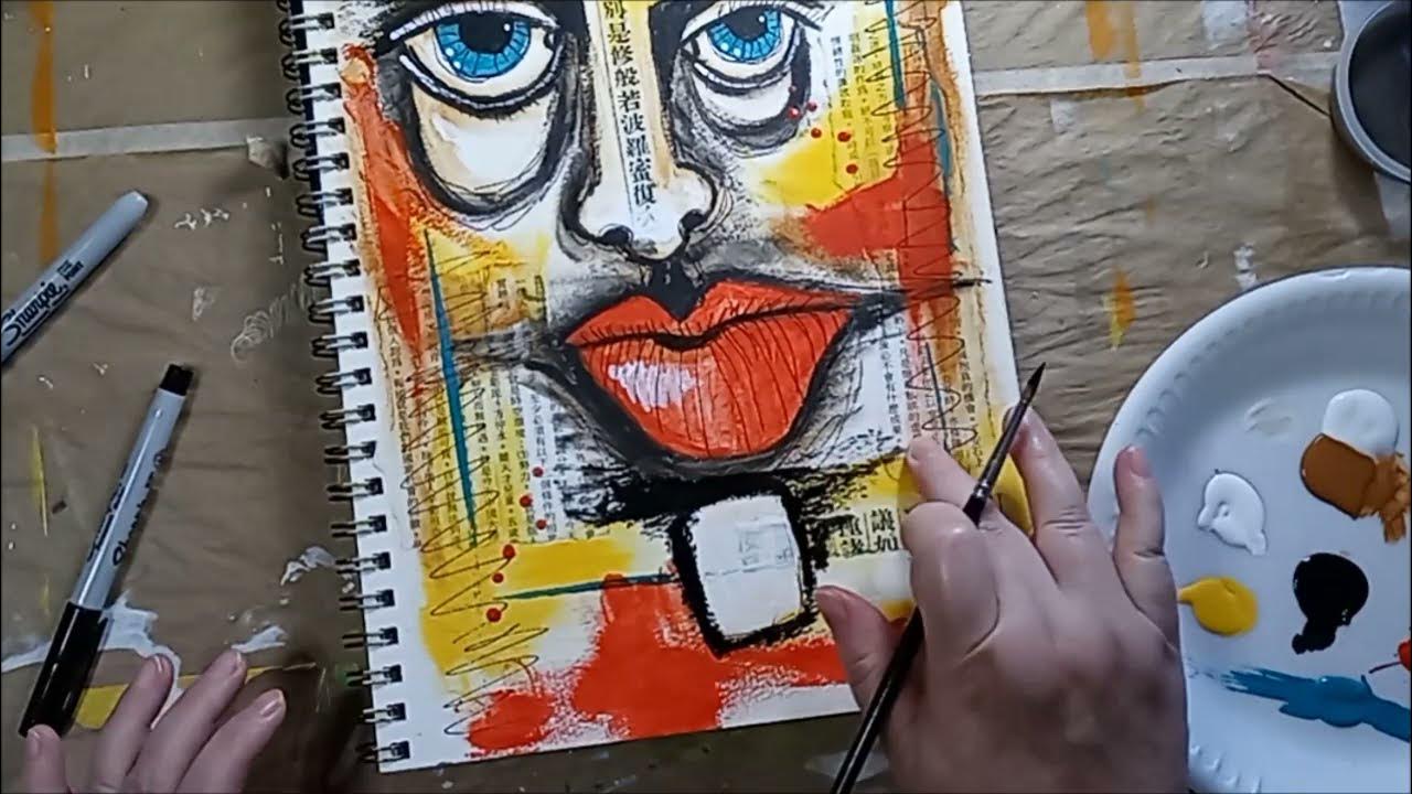 Deb Weiers Inspired Journal Page - YouTube