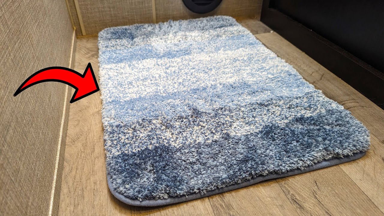 This Small Rug was PERFECT for our Bathroom in our RV! - YouTube