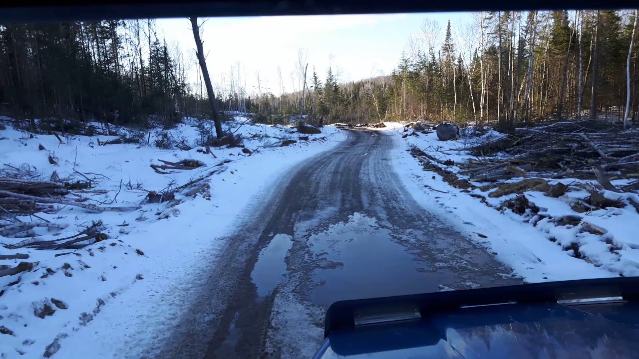Muddy Logging road during spring break up. Bull lake - YouTube