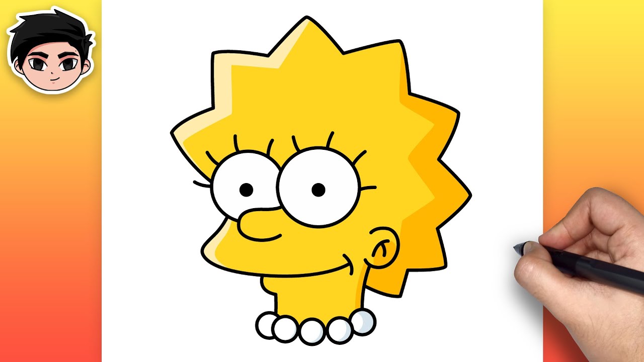 How To Draw LISA SIMPSON - Step By Step Easy For Beginners - YouTube