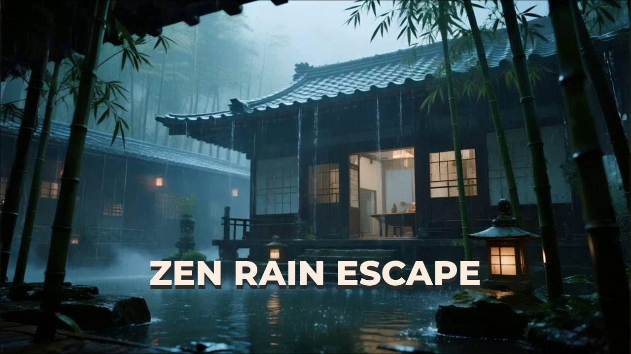 🔴 Ultimate Zen Rain Night at a Japanese Temple to Unwind, Heal & Reset ...