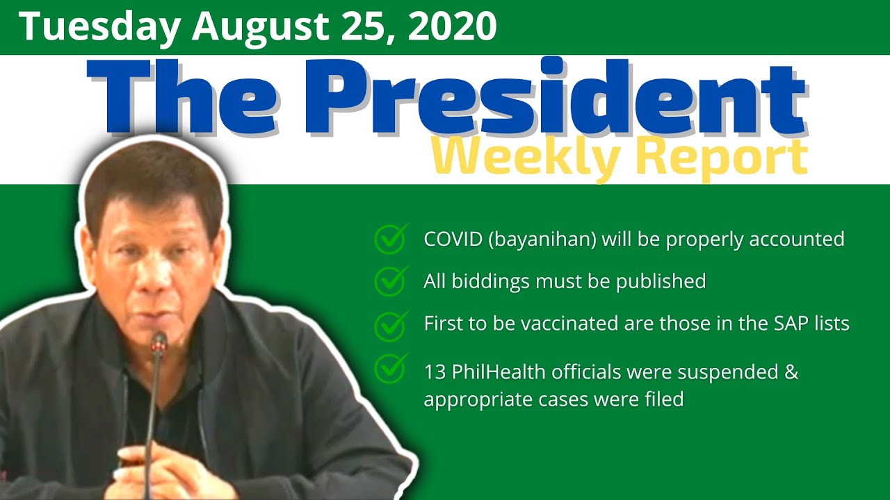 THE PRESIDENT WEEKLY REPORT TO THE NATION. - YouTube