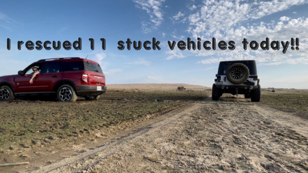 I pulled out 11 stuck vehicles for free - YouTube