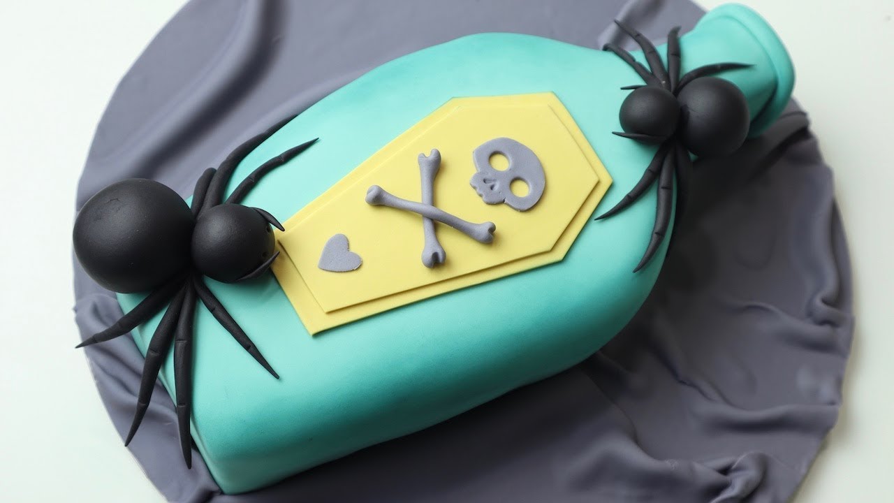 Potion Bottle Cake Tutorial! HALLOWEEN CAKES - YouTube