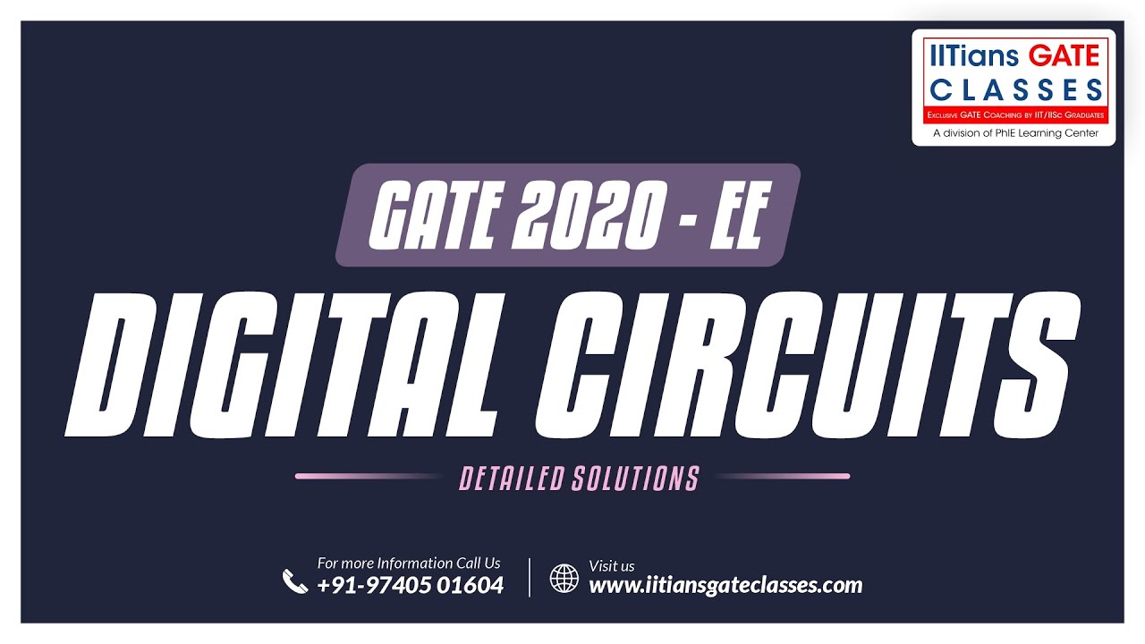 GATE 2020 EC, EE, IN Question Paper | Digital Circuits Solution | GATE ...