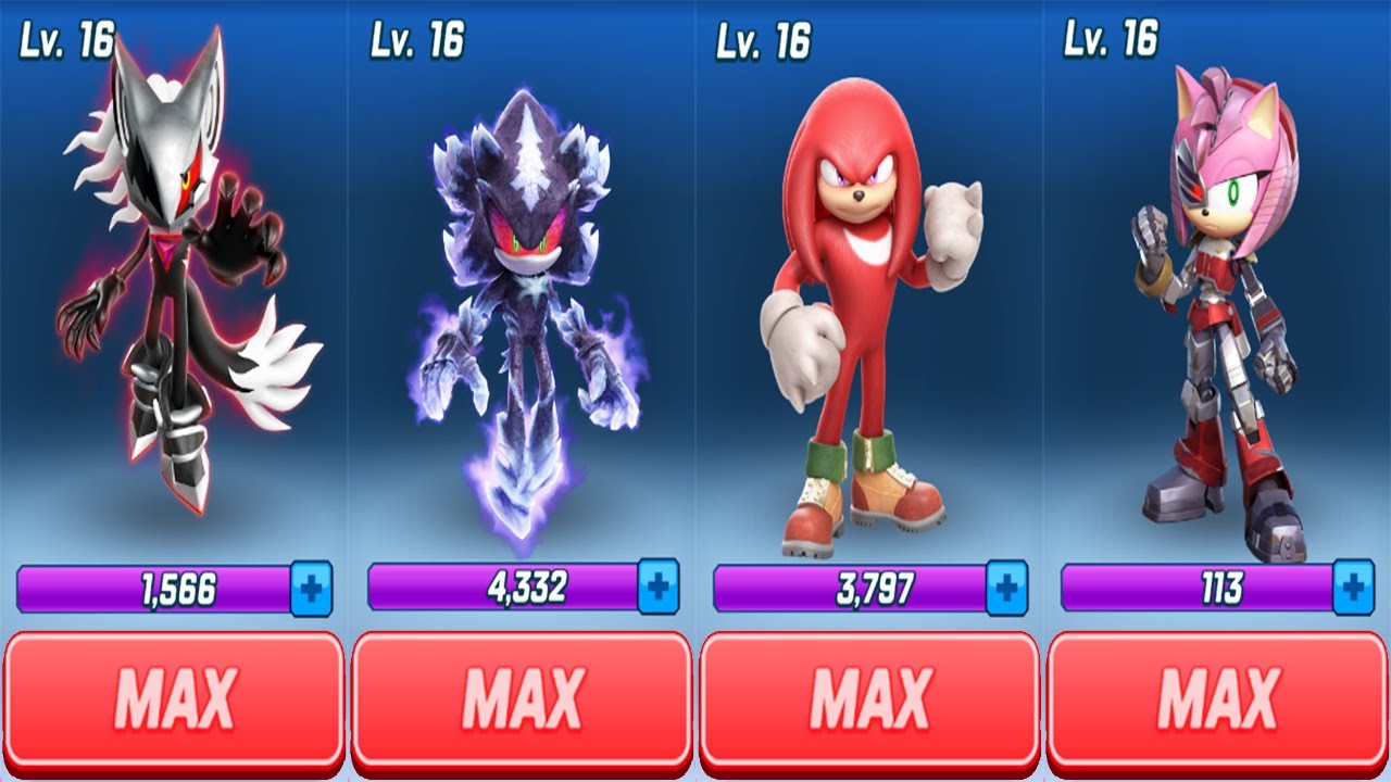 Sonic Forces Speed Battle - All Challenger on MAX Level: Infinite ...