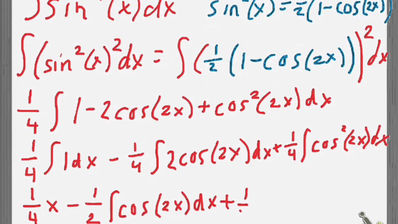 calc 2 trig integrals - YouTube