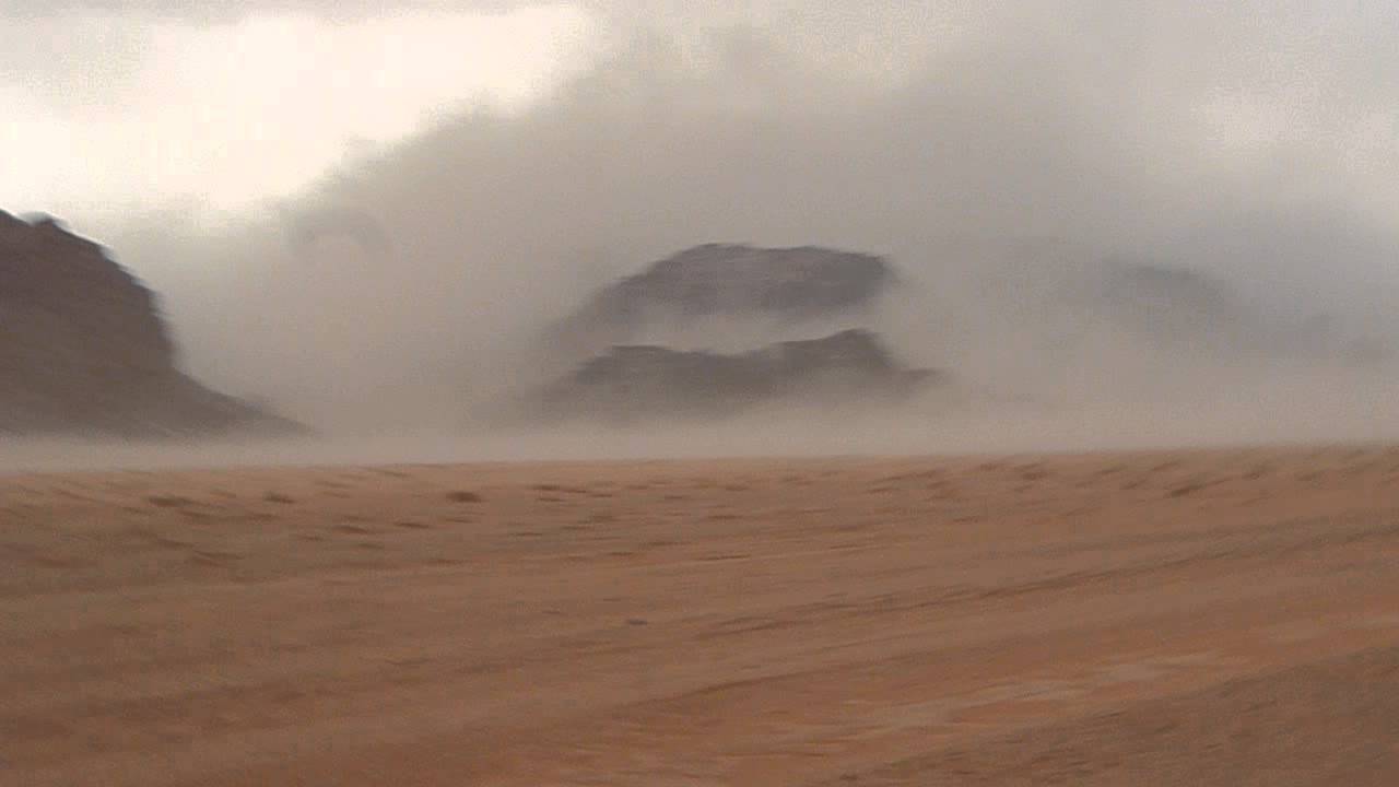 Sandstorm in Wadi Rum desert @ Jordan - YouTube