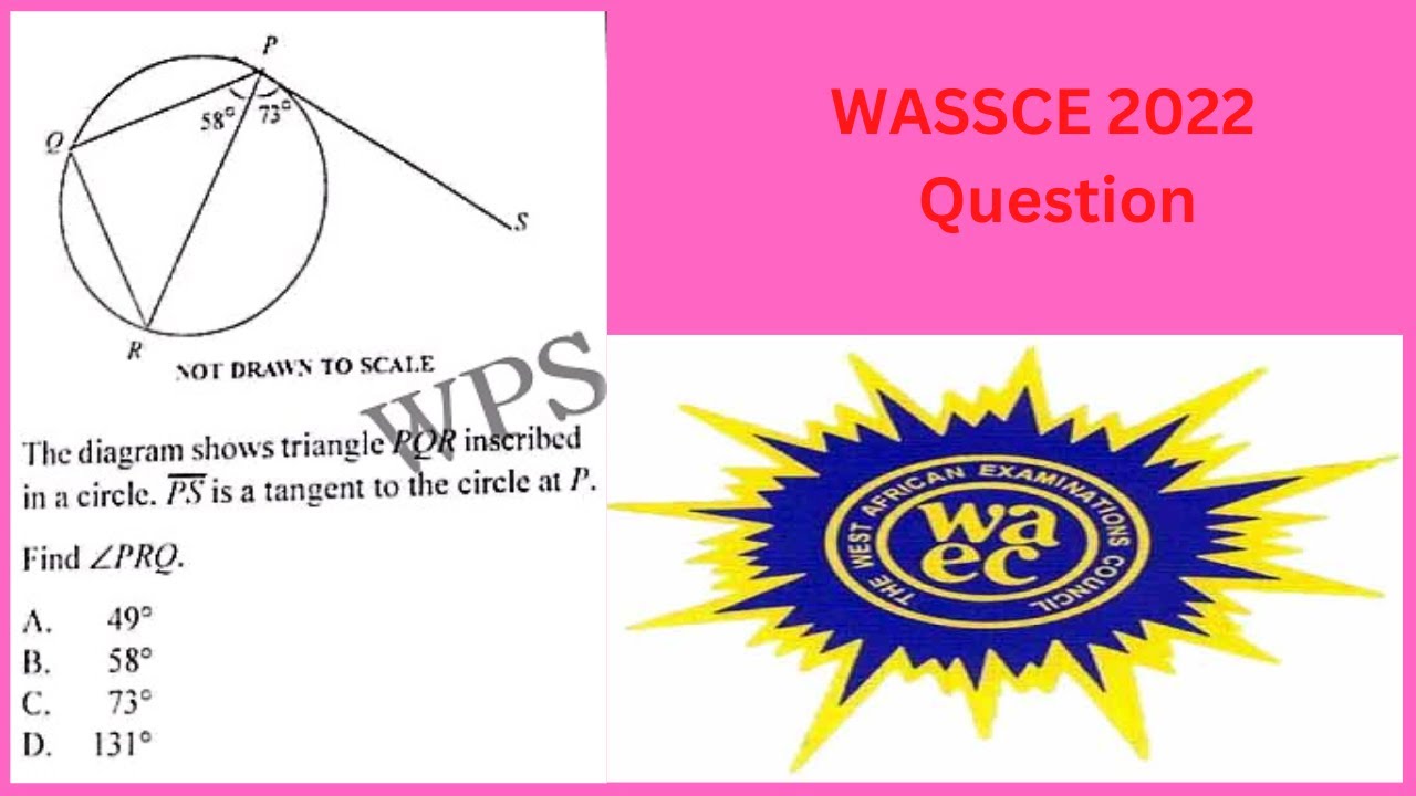WASSCE 2022 Q35 - YouTube