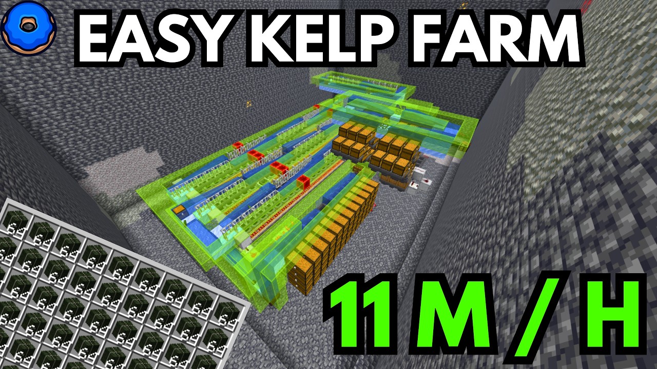 11 Million Per Hour Kelp Farm On Donut Smp Schematic Youtube 7065