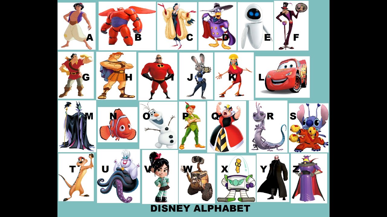 DISNEY ALPHABET - YouTube