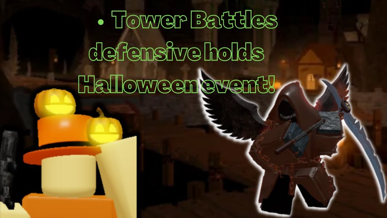 Beating the Halloween Event in Tower Battles Defensive Holds! (Roblox ...