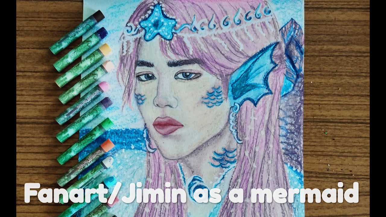 how to draw Jimin of BTS \Fanart/Jimin as a mermaid - YouTube