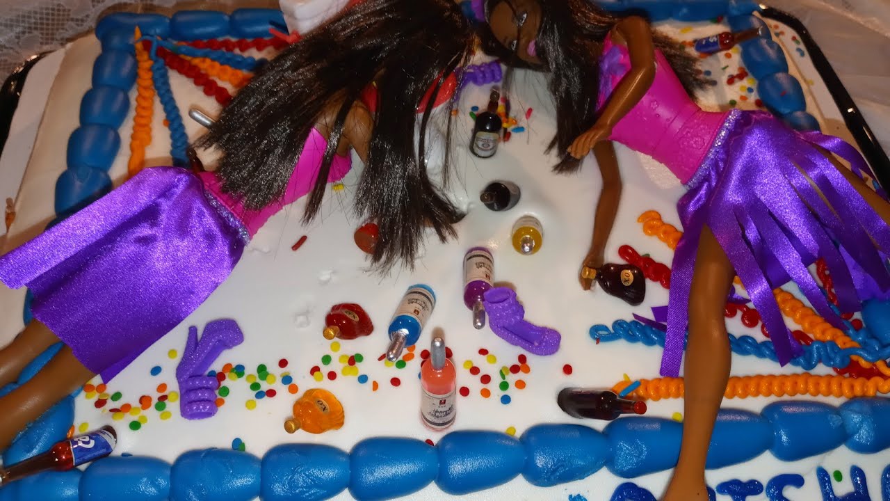 Double Drunk Barbie Cake - YouTube
