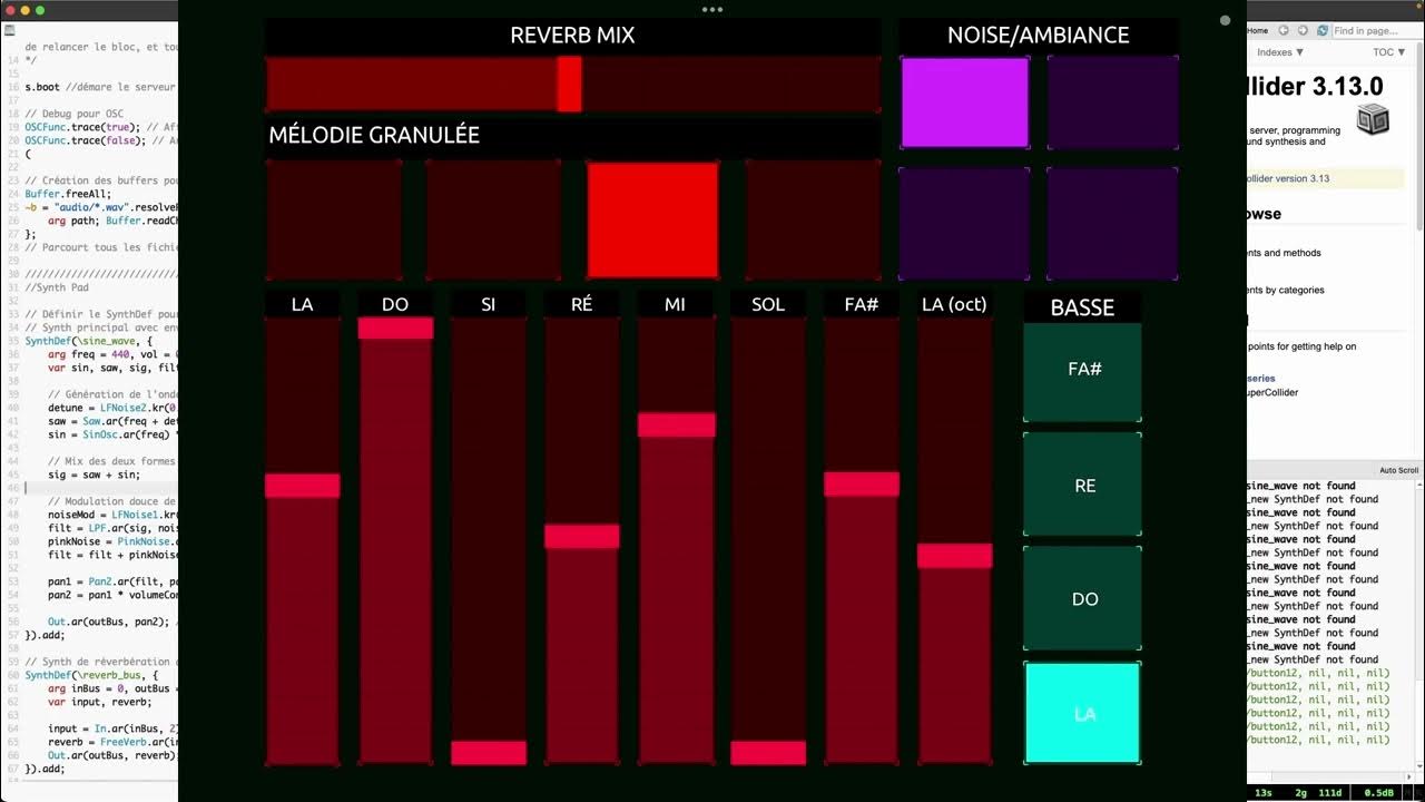 SuperCollider and TouchOSC: Ambient Performance - YouTube