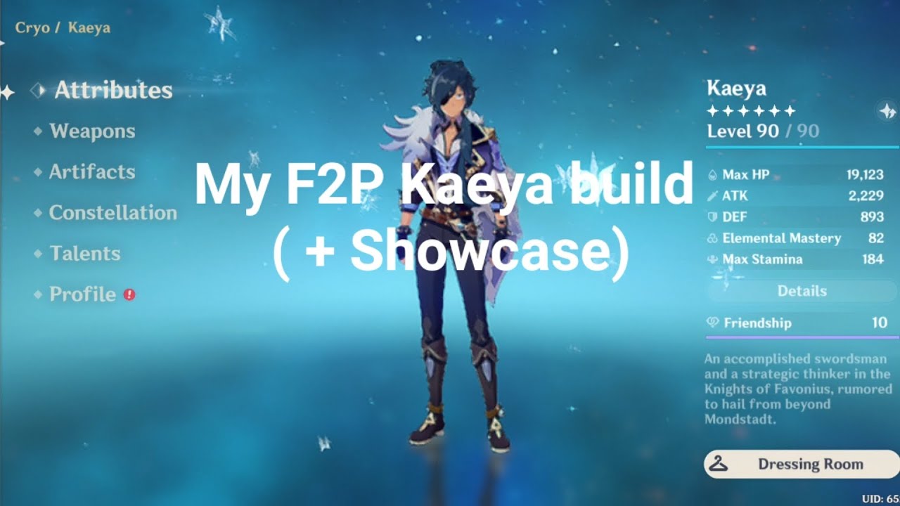 My F2P Kaeya Build and Showcase - YouTube