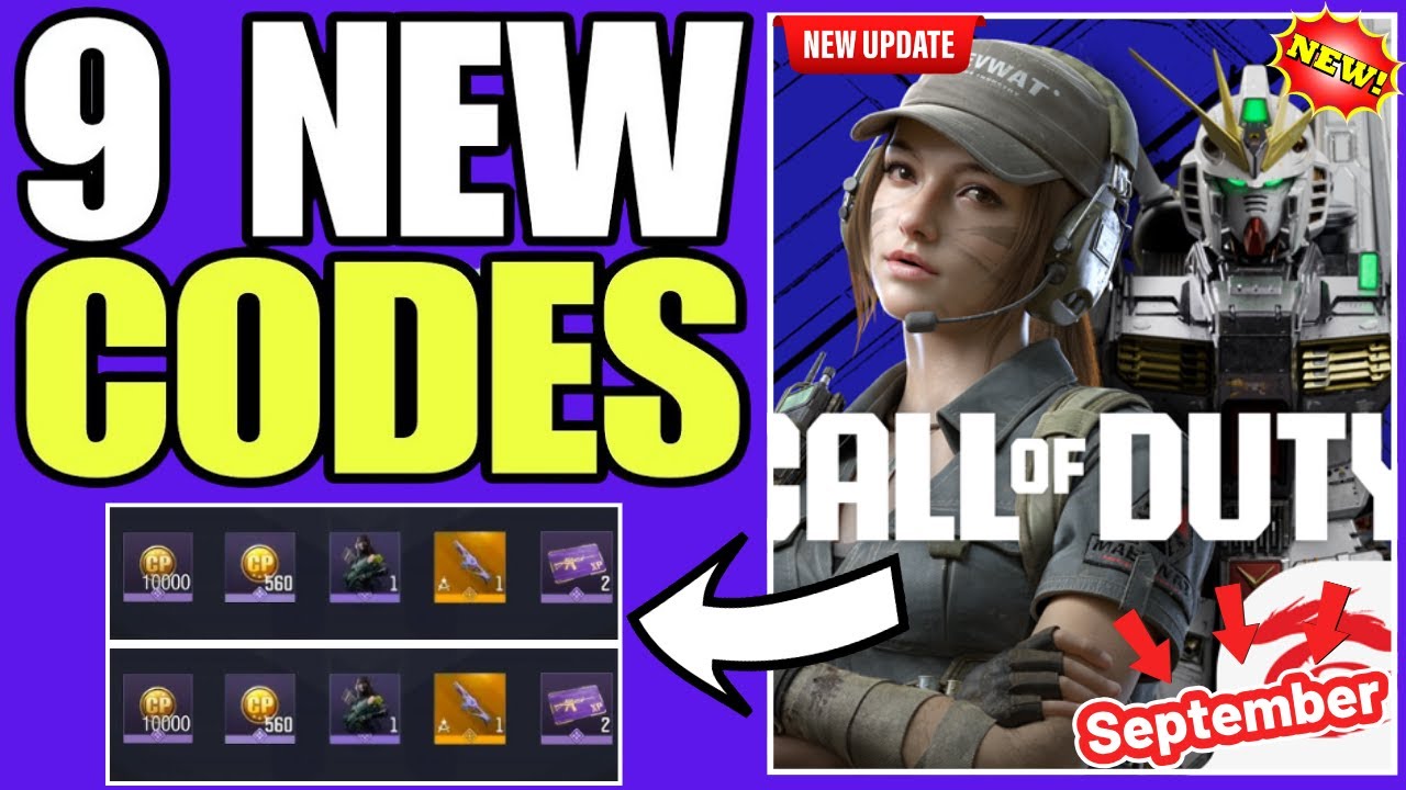 SEPTEMBER ⚠️ CODM REDEEM CODE 2025 | CALL OF DUTY MOBILE 2 NEW REDEEM ...