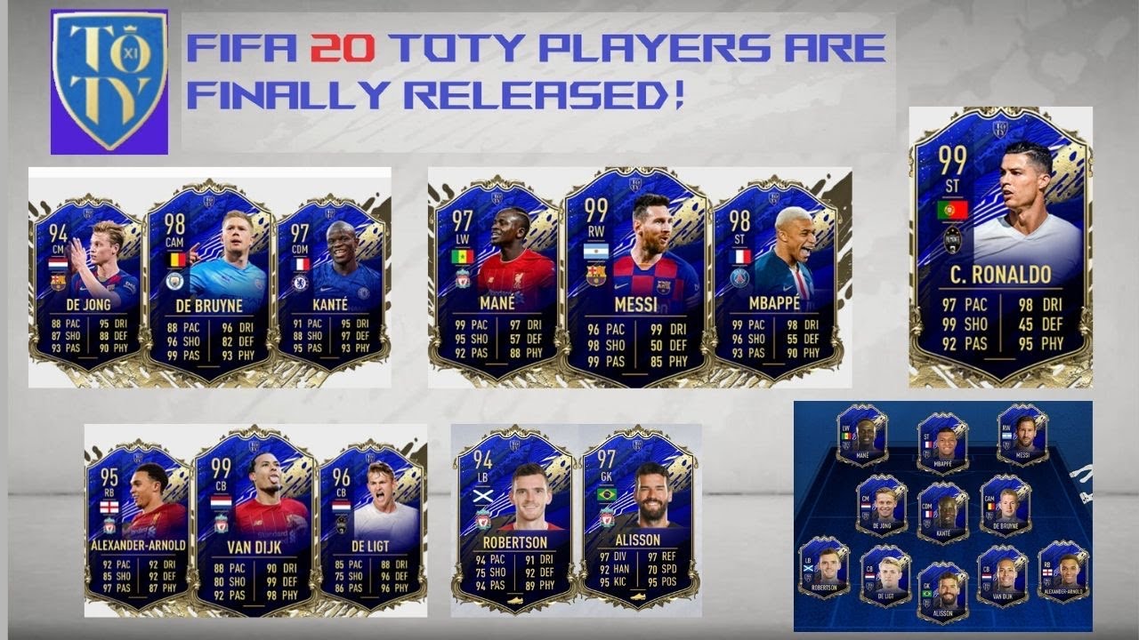 Fifa 20 TOTY Team of The Year Latest Updates - YouTube