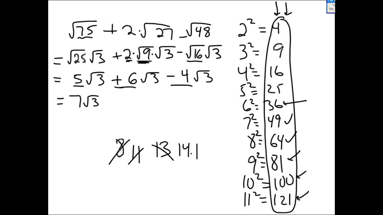 Adding Square Roots by Free Academy - YouTube