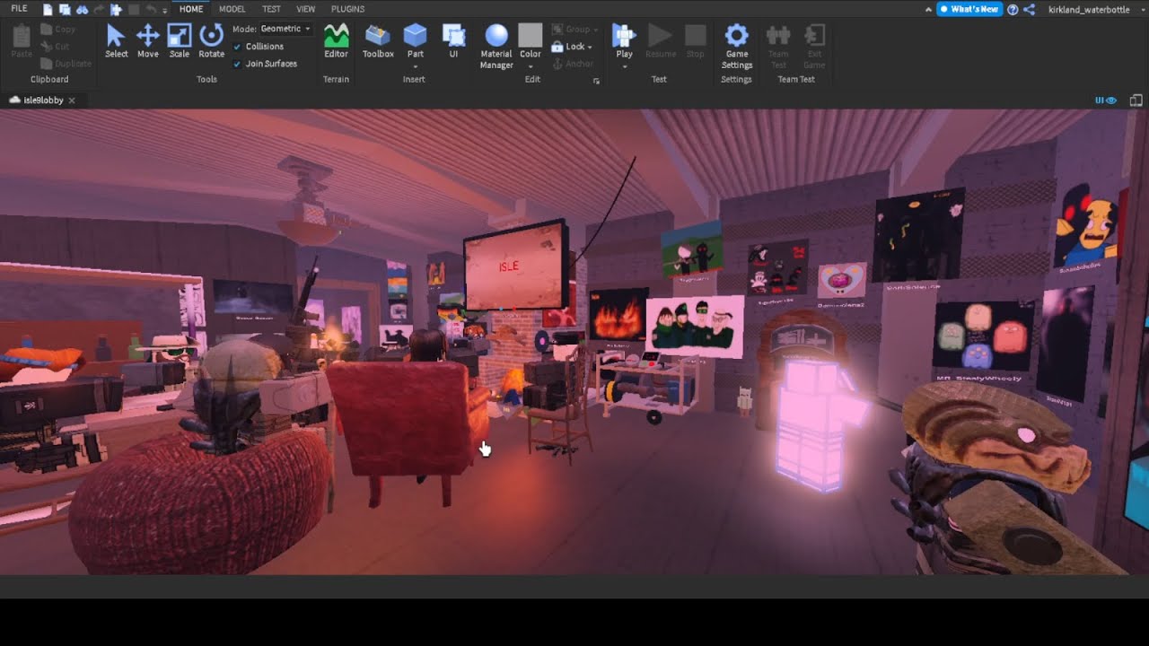 Roblox Isle 9: The Entire Isle Gang in Lobby Vibe Room - YouTube