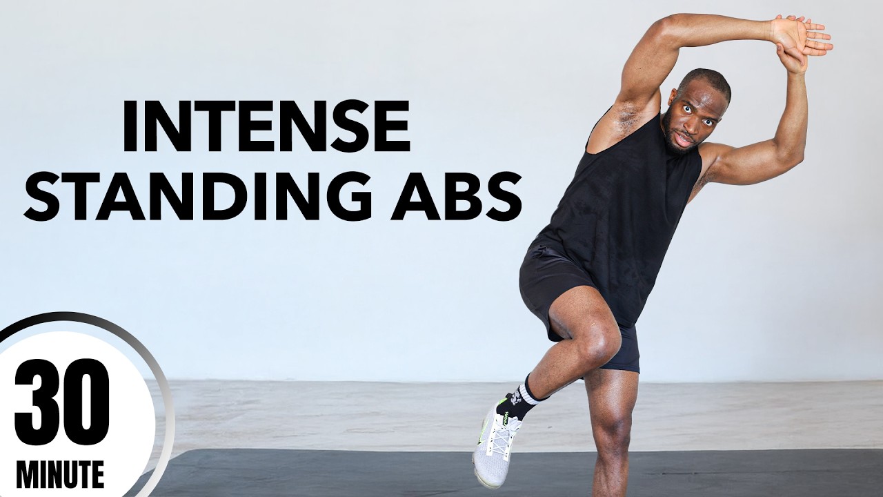 Standing Abs Workout to Lose Belly Fat Fast | No Equipment - YouTube