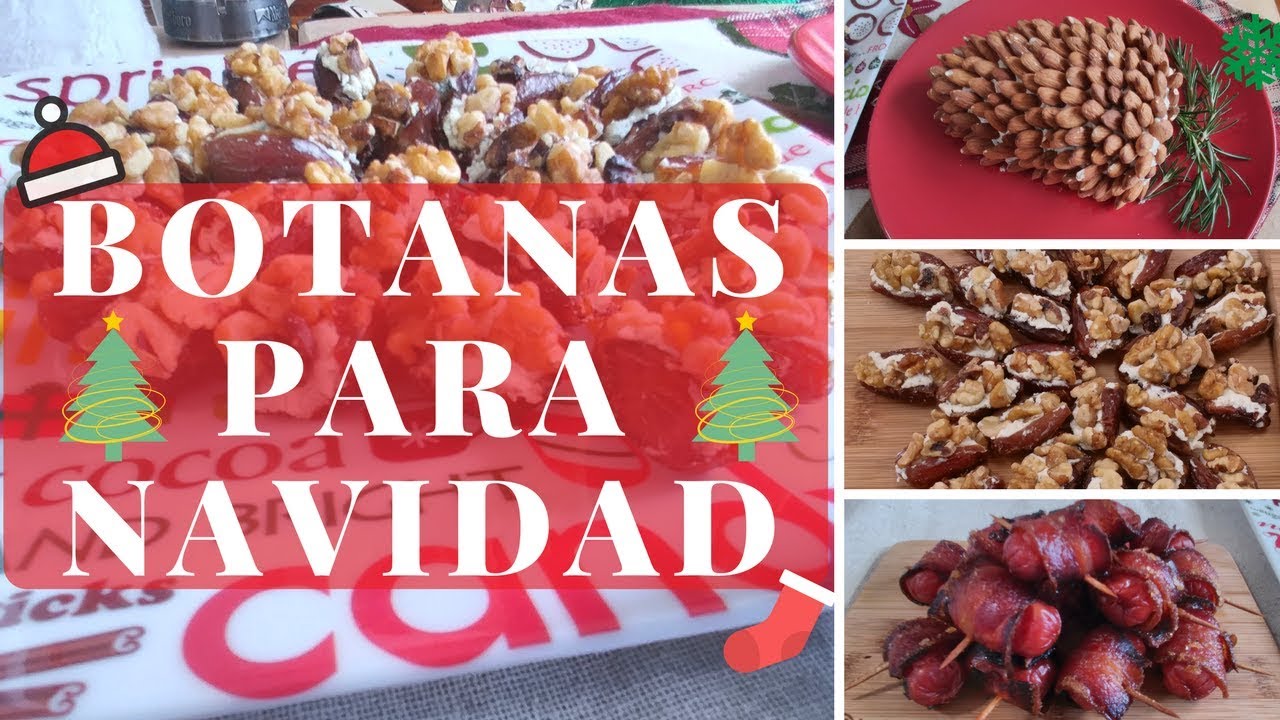 Botanas para Navidad 🎄| Dátiles rellenos | Salchichas con tocino dulce ...