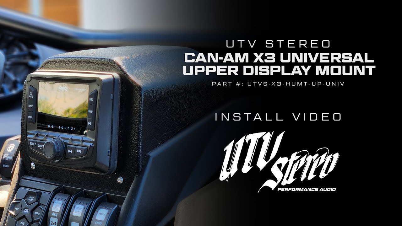 How to Install: UTV Stereo Upper Display Mount for Can-Am X3 - YouTube
