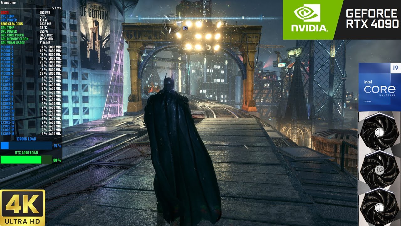Batman Arkham Knight - RTX 4090 | 4K Max Settings - YouTube