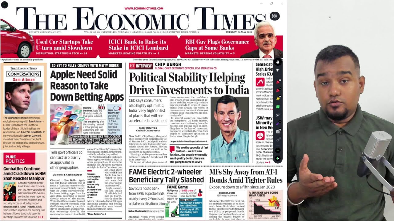 30 May 2023 Economic Times Business Standard Newspaper Daily
