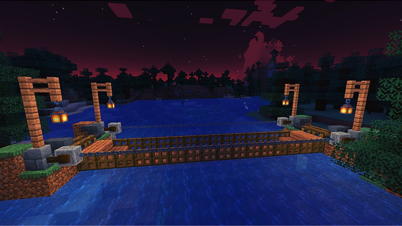 Minecraft : Build a Beautiful Bridge (Tutorial ) - YouTube