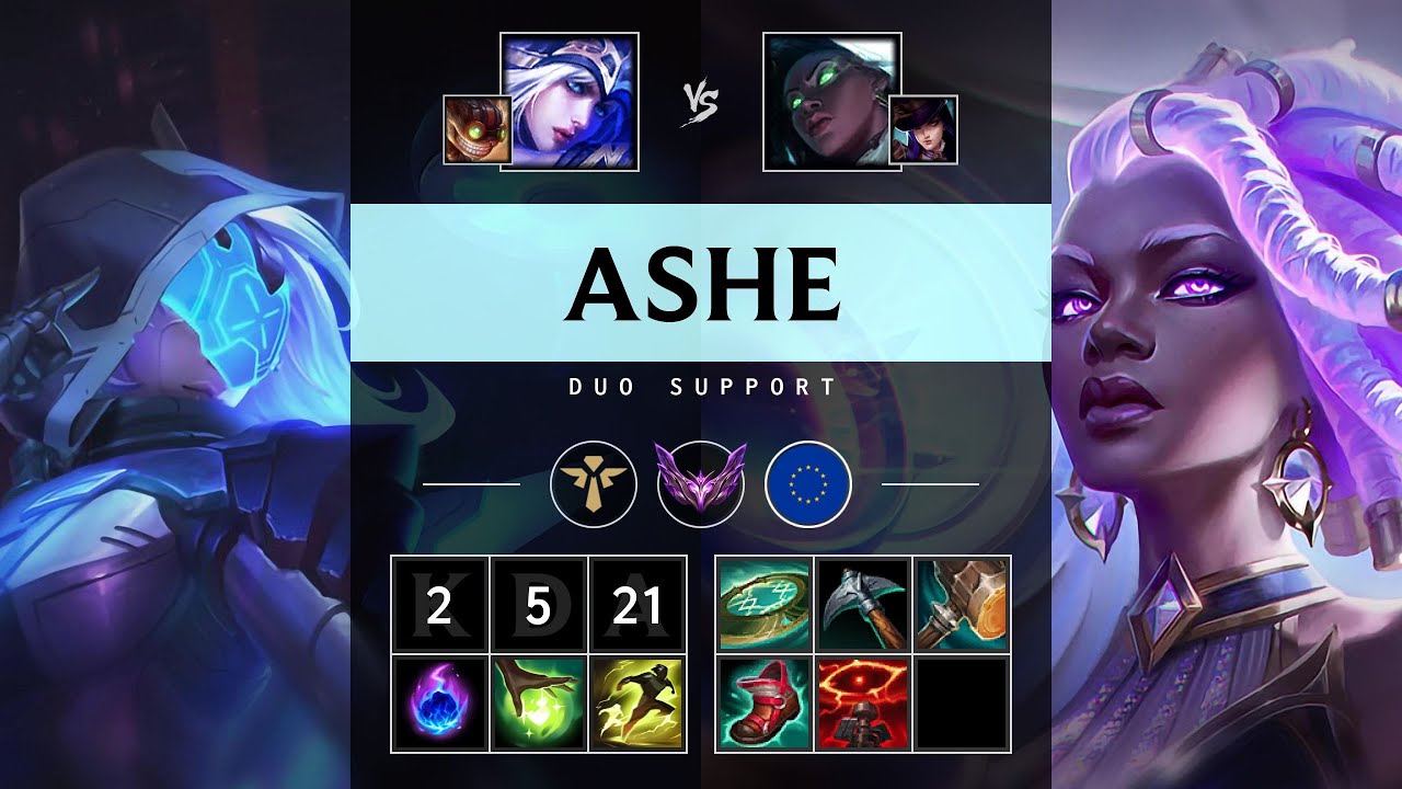 Ashe Support vs Senna - EUW Master Patch 25.20 - YouTube