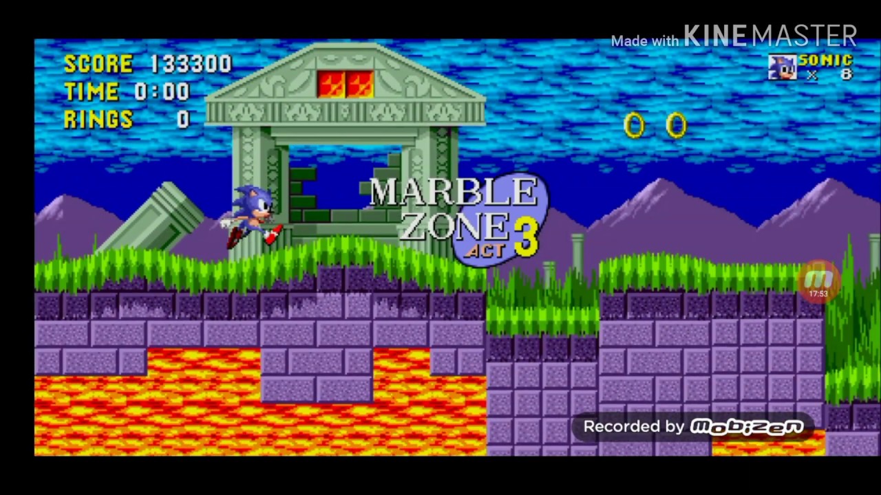 Sonic the hedgehog 1 Marble Zone - YouTube