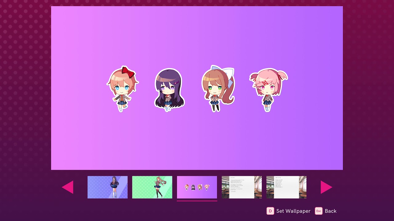 Doki Doki Literature Club Plus-- Menu Features - YouTube