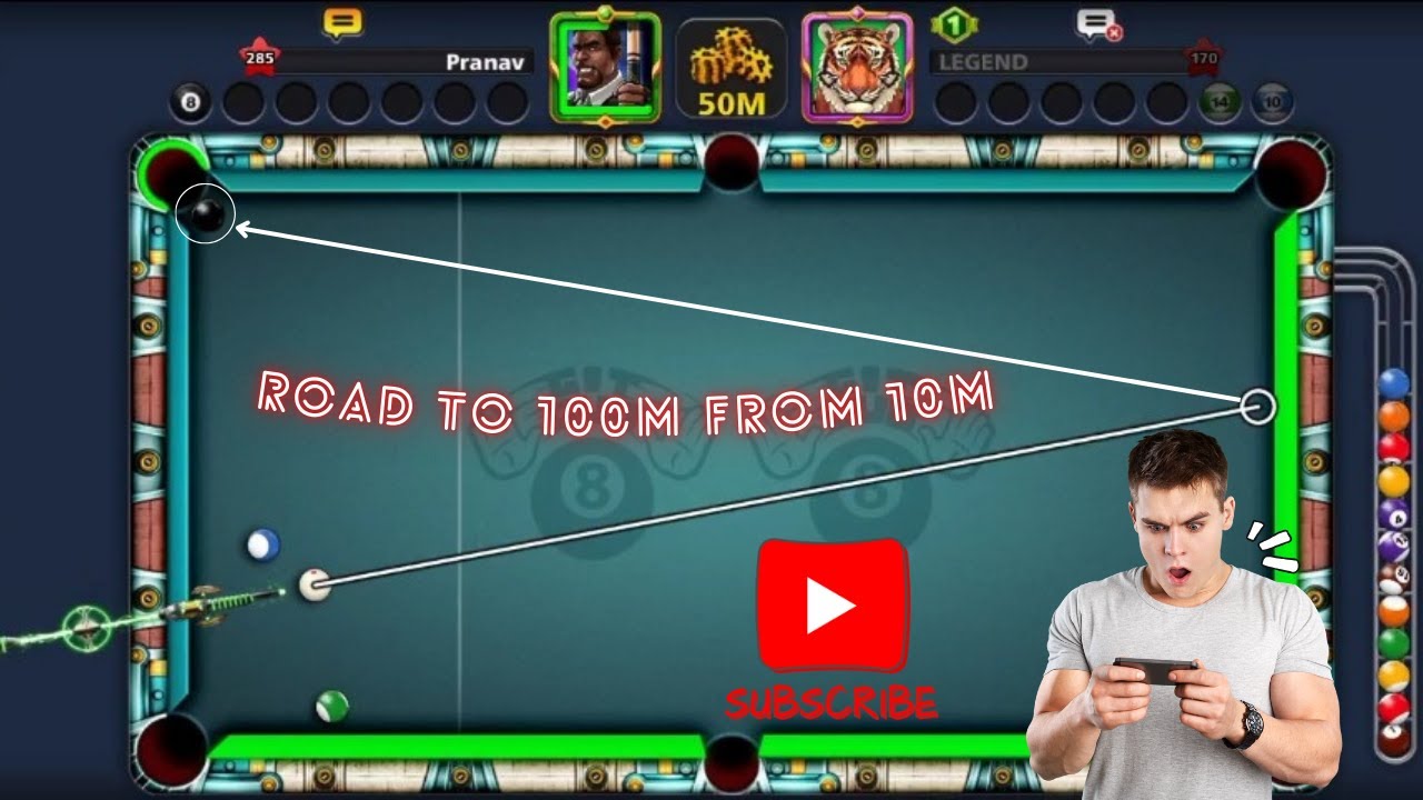 8 Ball Pool- Road to 100M from 10M - YouTube