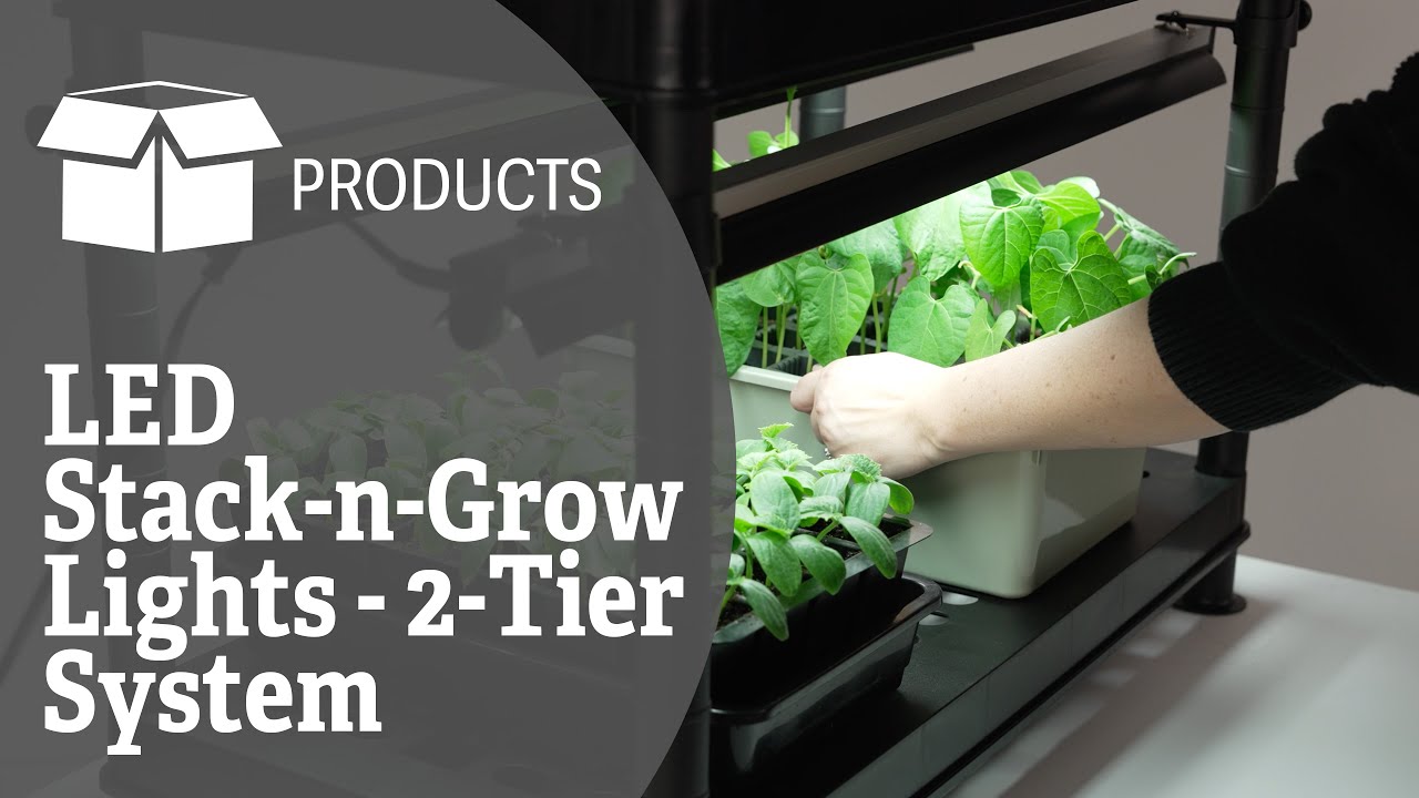 LED Stack-n-Grow Lights - 2-Tier System - YouTube