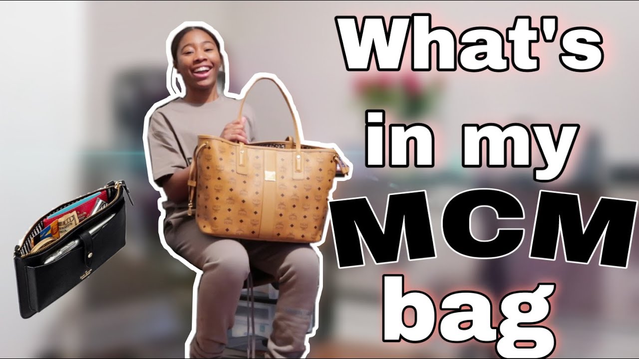 What's in my bag | MCM Liz Reversible Shopper | Ciera B. - YouTube