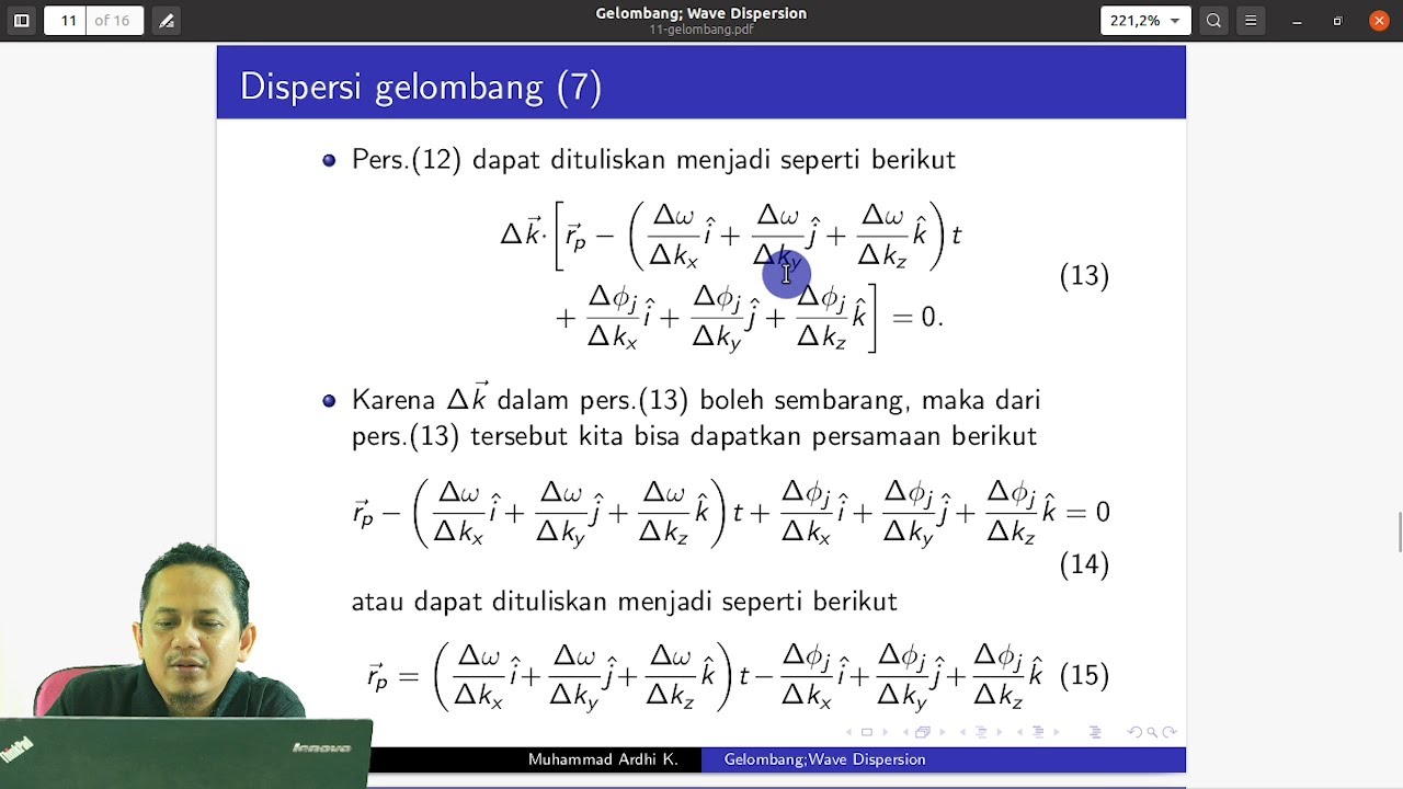 Dispersi Gelombang | Kecepatan Grup dan Kecepatan Fase Gelombang ...