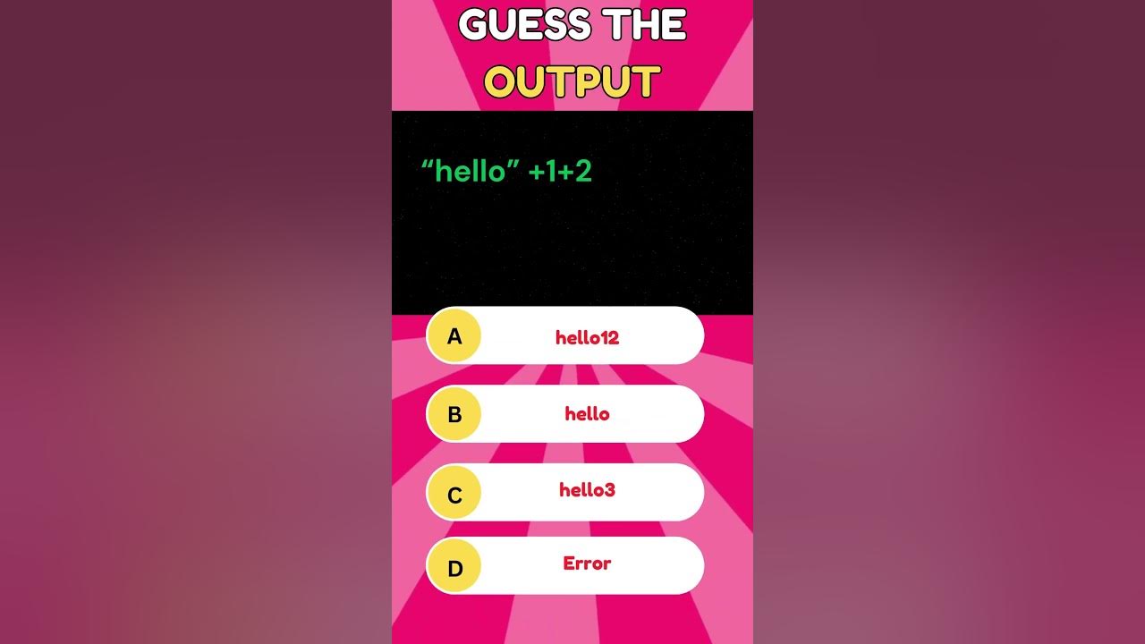 Can You Guess The Output Python Quiz Strings6 Shorts Youtube
