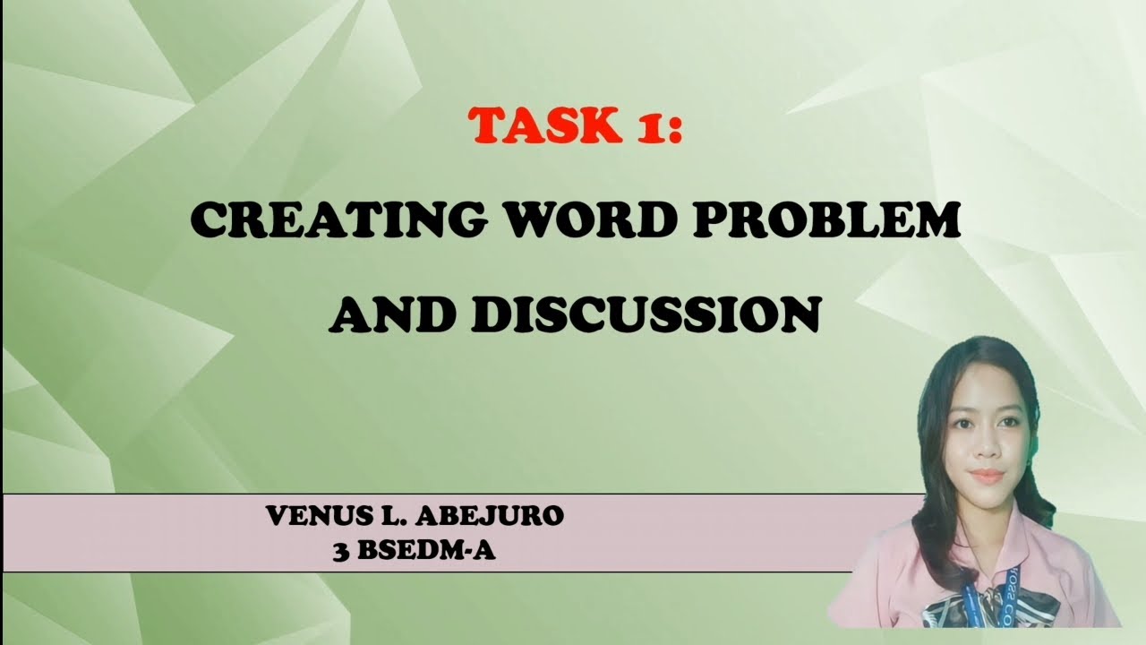 Creating Word Problem - YouTube