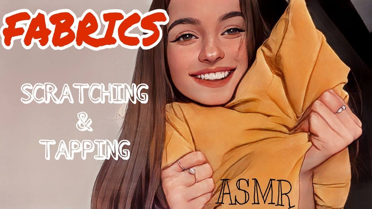 ASMR - Fabrics Scratching, Squeezing, Tapping (soft spoken) - YouTube