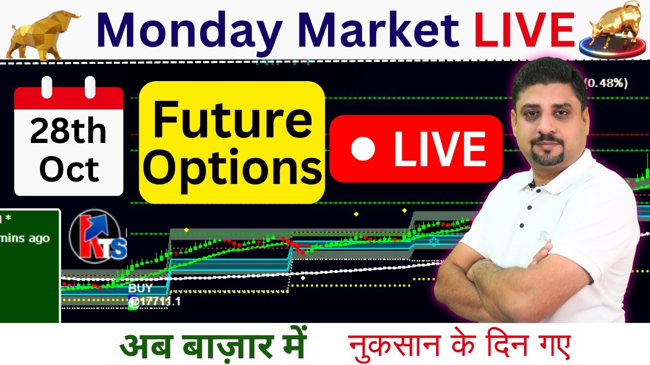 28th Oct : Live Intraday trading | today option trading , all strategy ...