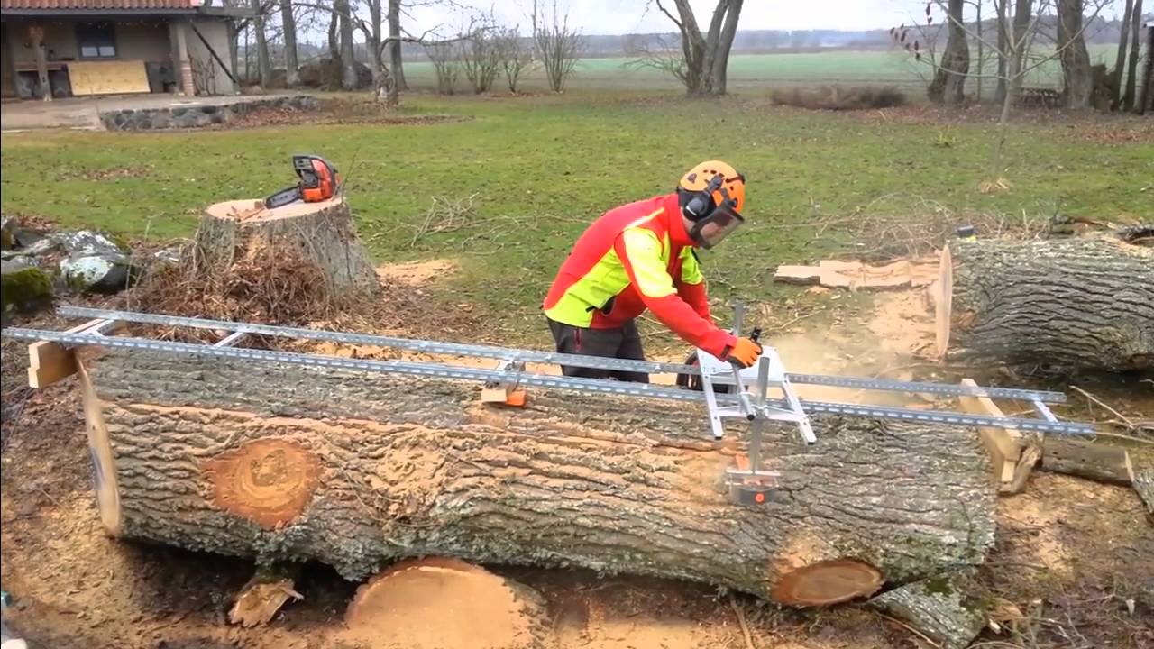 Mobilais jeb motorzāģa gateris - SIA Tree Climbers - YouTube